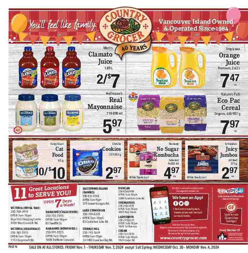 Country Grocer Flyer for Cedar - Country Grocer