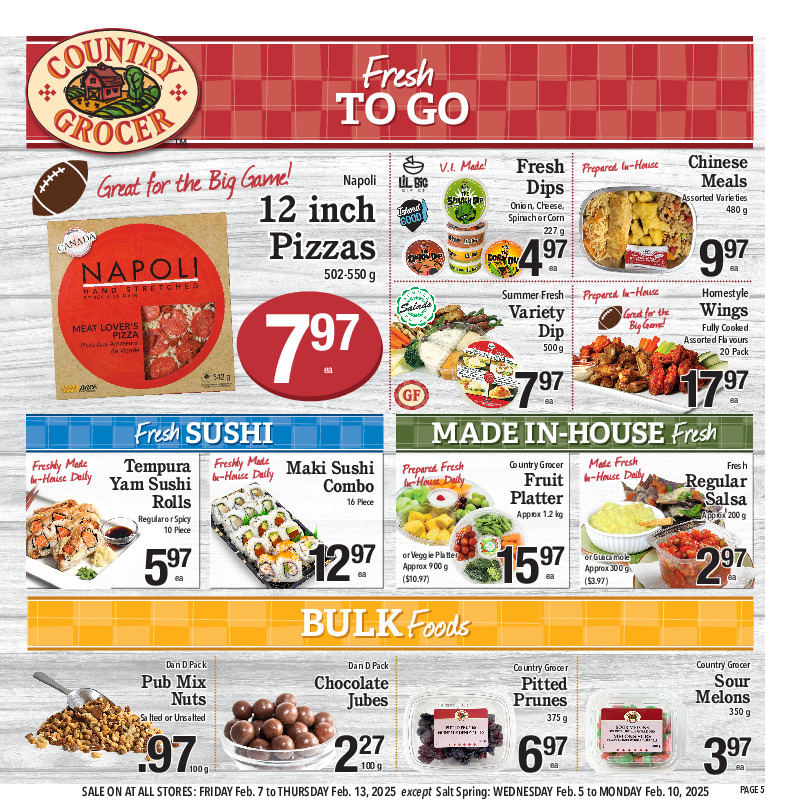 Groceries on Sale at Country Grocer Chemainus - Shopping Flyer